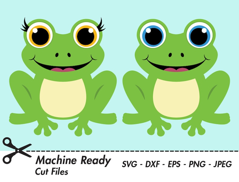 Cute Frog SVG Cut Files, PNG Frog Clipart, Frogs Clip Art, Happy Frog ...