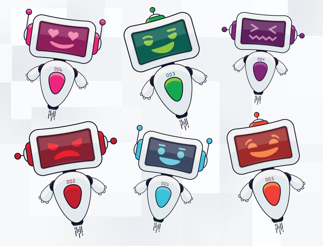 Cute Emoji Robot Clip Art, Drone Clipart, Clip Art Robots, Emoji ...