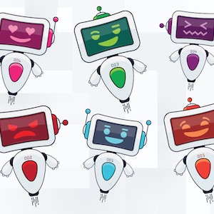 Cute Emoji Robot Clip Art, Drone Clipart, Clip Art Robots, Emoji ...