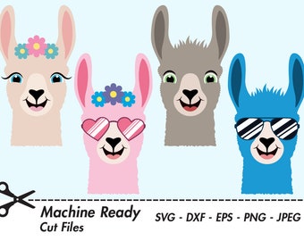 Cute Llama Clipart Bundle Llamas Clip Art PNG Printable | Etsy