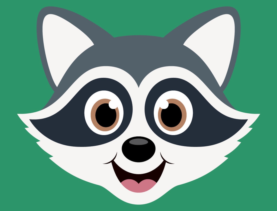 Cute Raccoon SVG Cut Files PNG Raccoons Clipart Woodland - Etsy