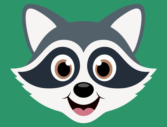 Raccoon Face Clip Art