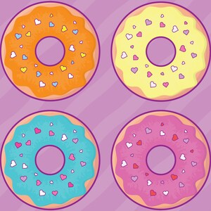 Donut Clipart, Breakfast Clipart, Donuts Clip Art, Cute Food Clipart ...