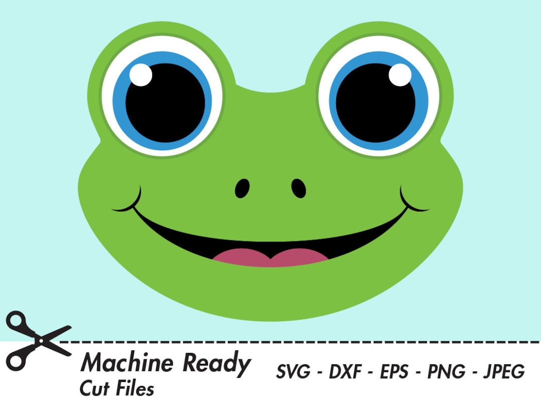 Cute Frog SVG Cut Files, PNG Frog Clipart, Frogs Clip Art, Happy Frog ...