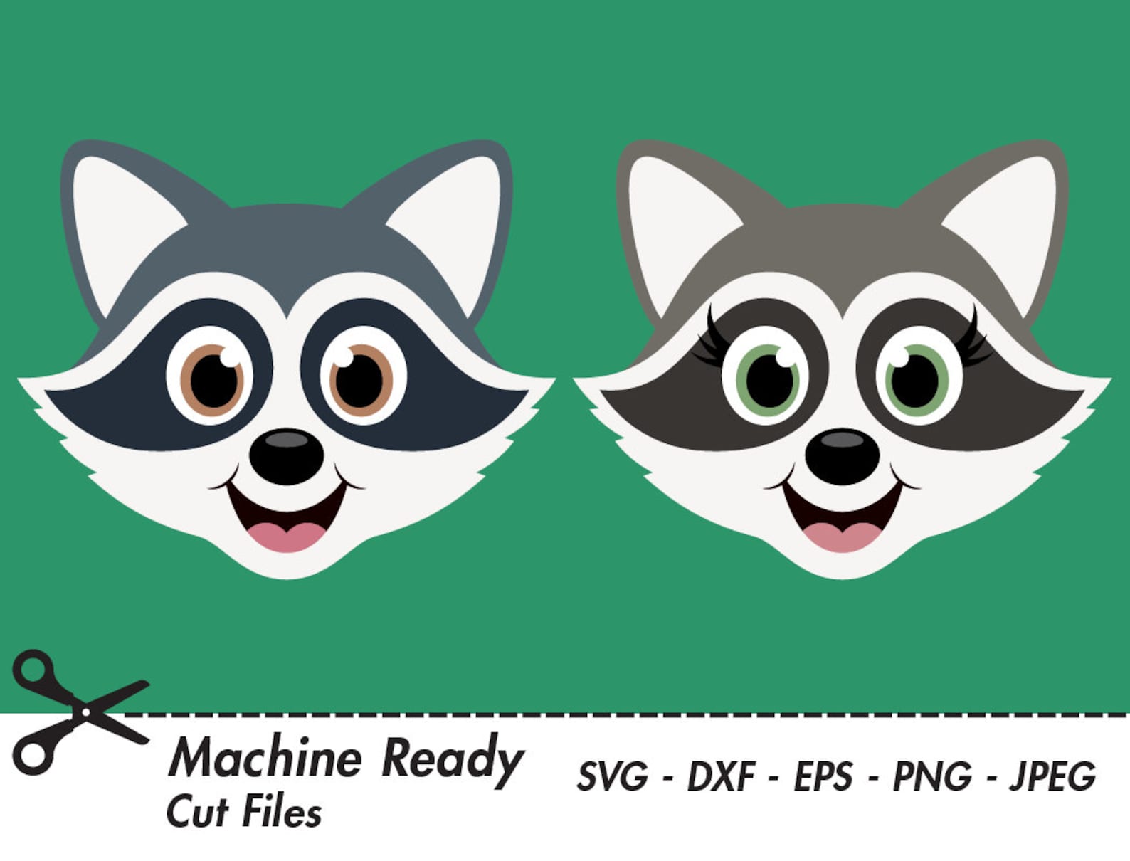Cute Raccoon SVG Cut Files PNG Raccoons Clipart Woodland - Etsy
