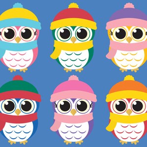 Winter Owl Bundle Clipart, Cute Baby Owl Decoration, Fall Clip Art ...