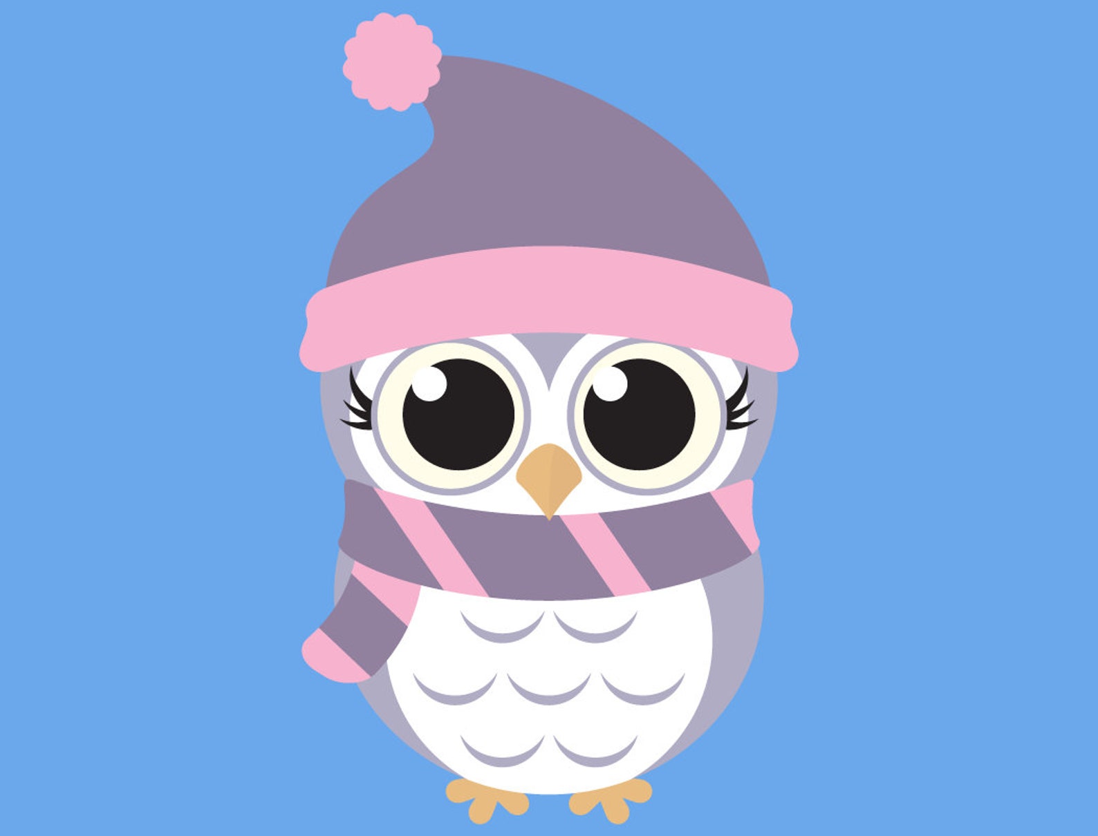 Cute Winter Owl SVG Cut Files PNG Owls Clipart Baby Owl Art - Etsy Israel
