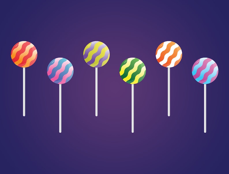 Lollipop Clip Art Candy Shop Clipart Sugar Clipart Candy | Etsy