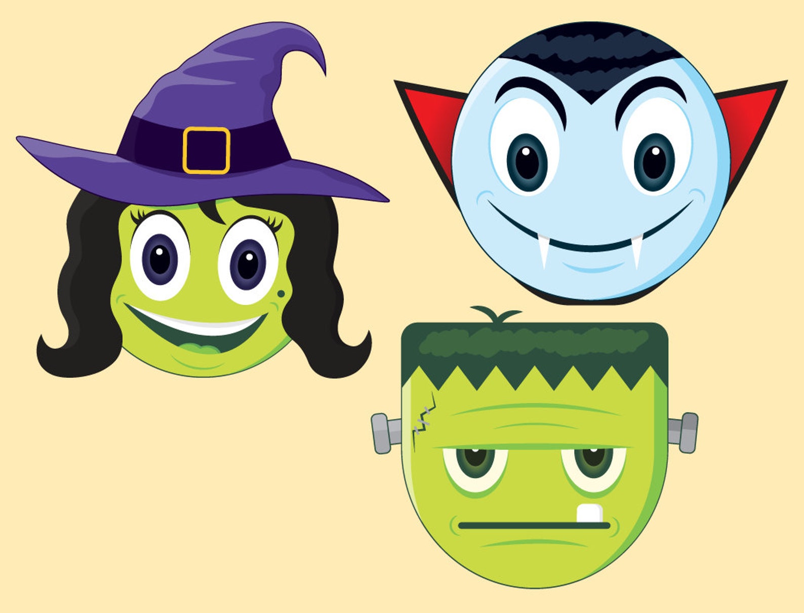 Halloween Emojis Emoji Clipart Emoji Invitations Emoji - Etsy Canada