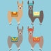 Cute Llama Clipart Bundle Llamas Clip Art PNG Printable - Etsy