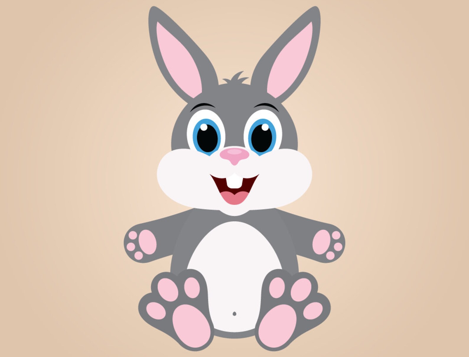 Cute Bunny Rabbit SVG Cut Files PNG Easter Bunny Clipart - Etsy