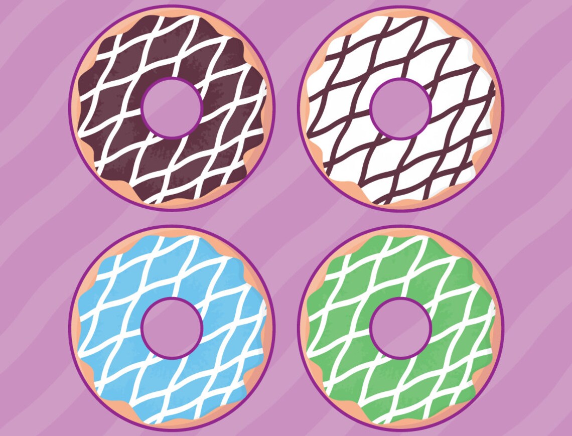 Donut Clipart Breakfast Clipart Donuts Clip Art Cute Food | Etsy
