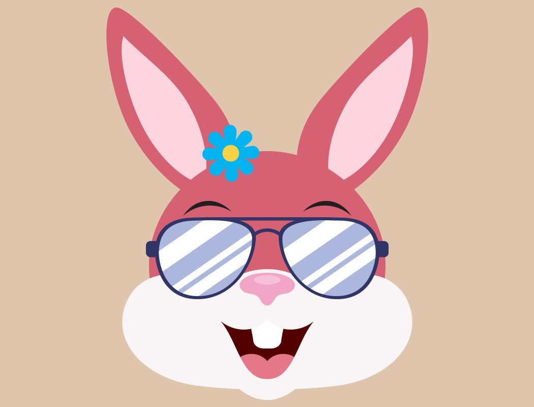 Cool Bunny Rabbit SVG Cut Files PNG Easter Bunny Clipart - Etsy