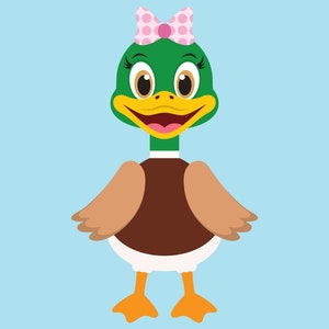 Cute Duck SVG Cut Files, Mallard Duck Clipart, Bird Clip Art, Farmhouse ...