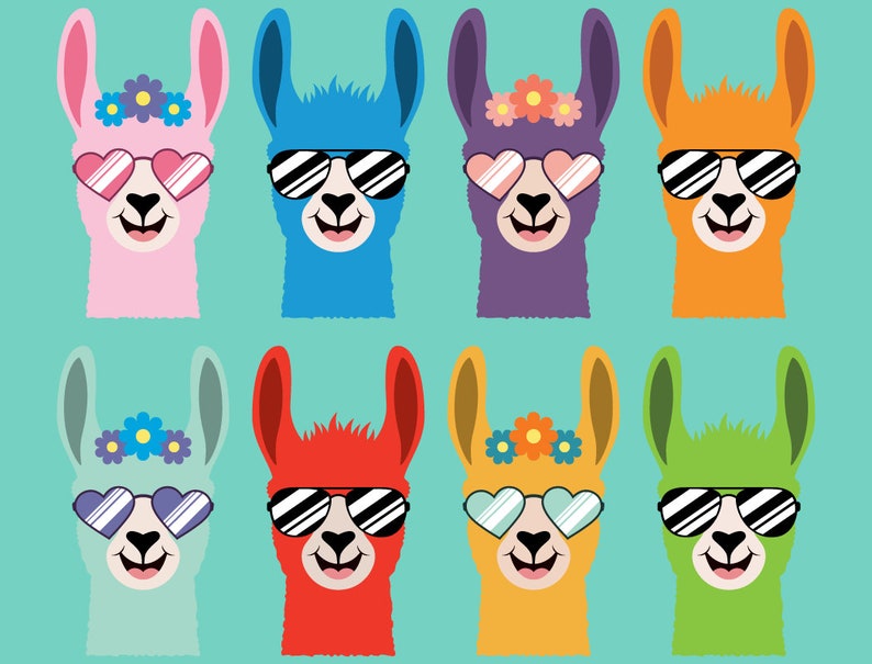 Lama clipart Super Bundle, lamas clip art PNG, Printable cactus art ...