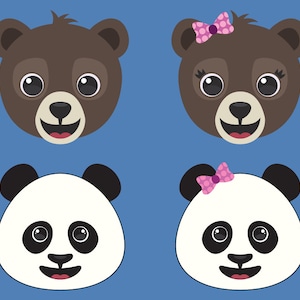 Winter Bear Bundle Clipart, Baby Bear Clip Art, Cute Bear Graphics ...