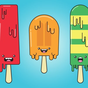 Popsicle Clipart, Summer Party Clipart, Ice Cream Clipart, Cute Food ...