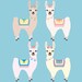 Cute Llama Clipart Bundle Llamas Clip Art PNG Printable - Etsy