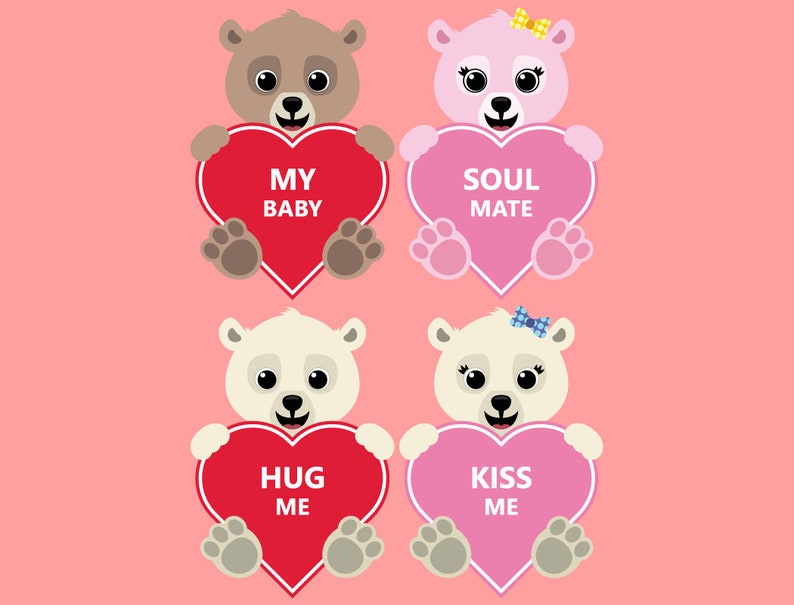 Valentine Heart Bundle Clipart PNG Valentine's Clip Art | Etsy