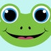 Cute Frog SVG Cut Files, PNG Frog Clipart, Frogs Clip Art, Happy Frog ...