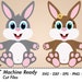 Cute Bunny Rabbit SVG Cut Files, PNG Easter Bunny Clipart, Bunny Face ...