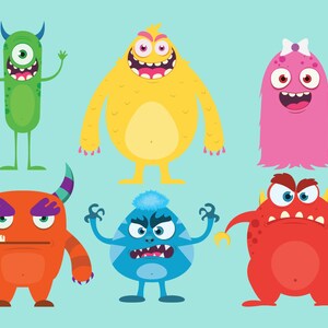 Monster Bundle SVG Cut Files, Cute Monster Clipart, Monster Bash, PNG ...