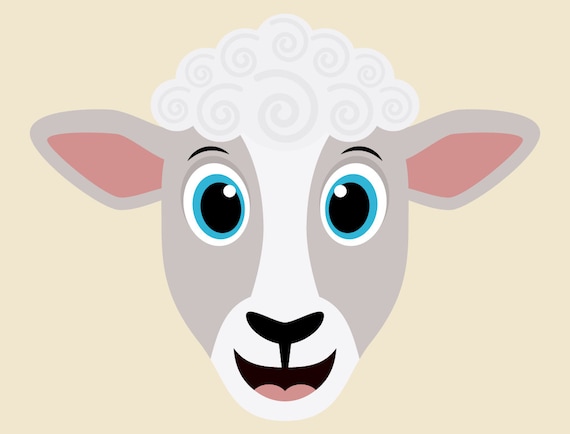 Sheep Face Cartoon