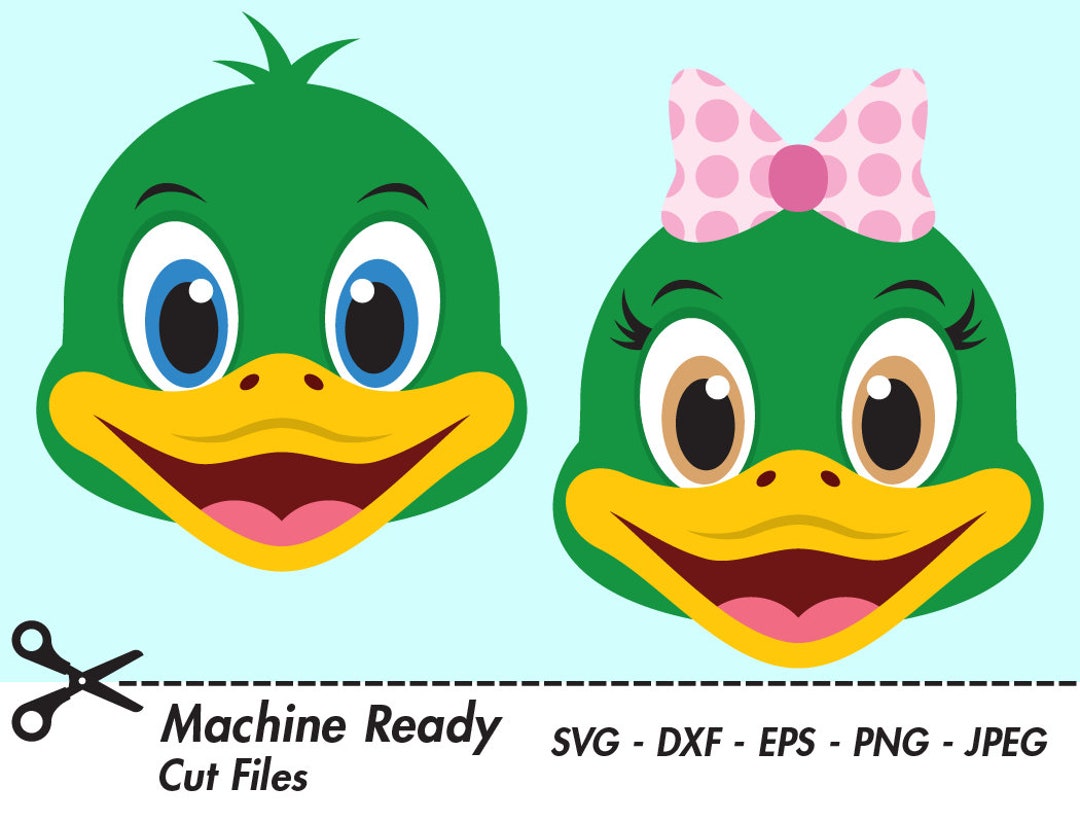Cute Duck SVG Cut Files, Mallard Duck Clipart, Bird Clip Art, Farmhouse ...