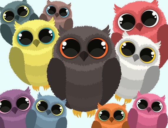 Pink And Brown Owl Clip Art