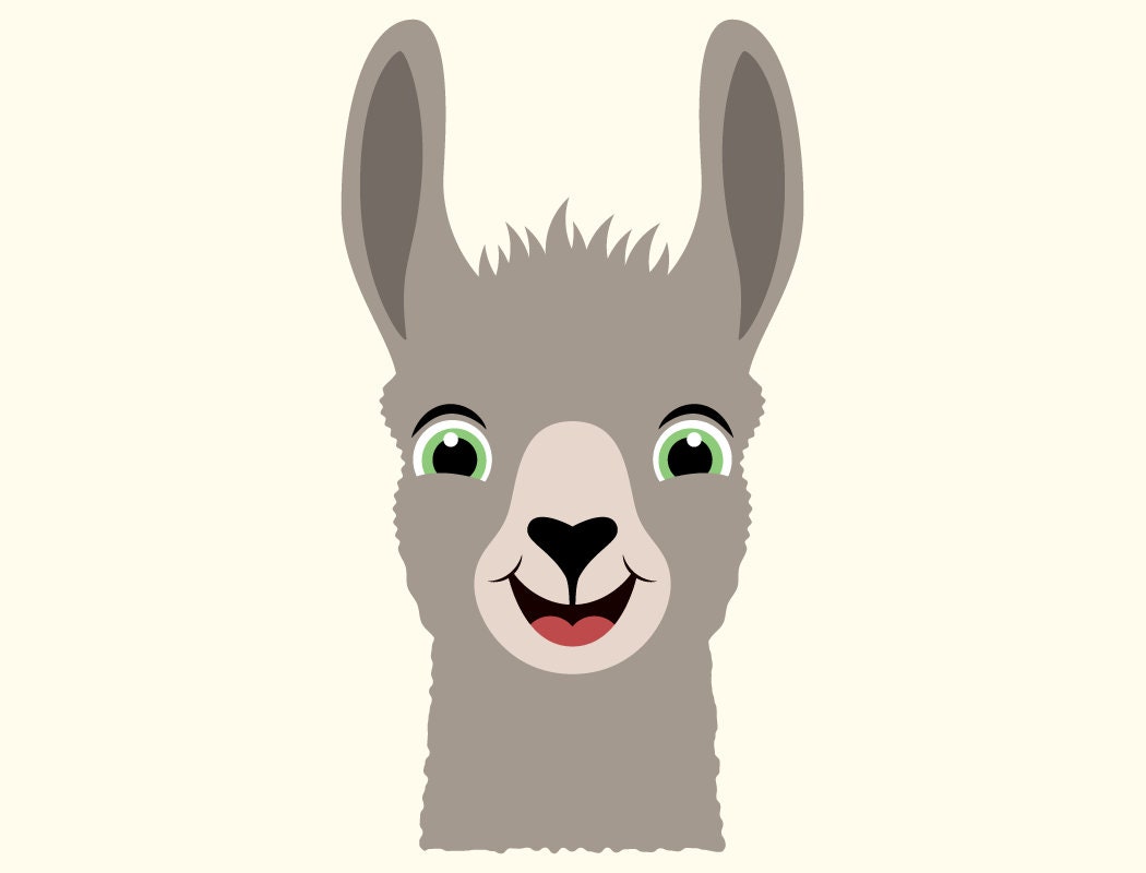 Cute Llama SVG Cut Files PNG Llamas Clipart Farmhouse Clip - Etsy