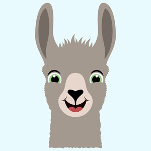 Cute Llama SVG Cut Files, PNG Llamas Clipart, Farmhouse Clip Art, Happy ...