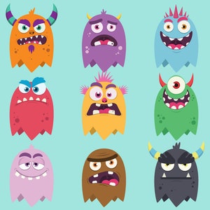 Monster Bundle SVG Cut Files, Cute Monster Clipart, Monster Bash, PNG ...