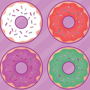 Donut Clipart, Breakfast Clipart, Donuts Clip Art, Cute Food Clipart ...