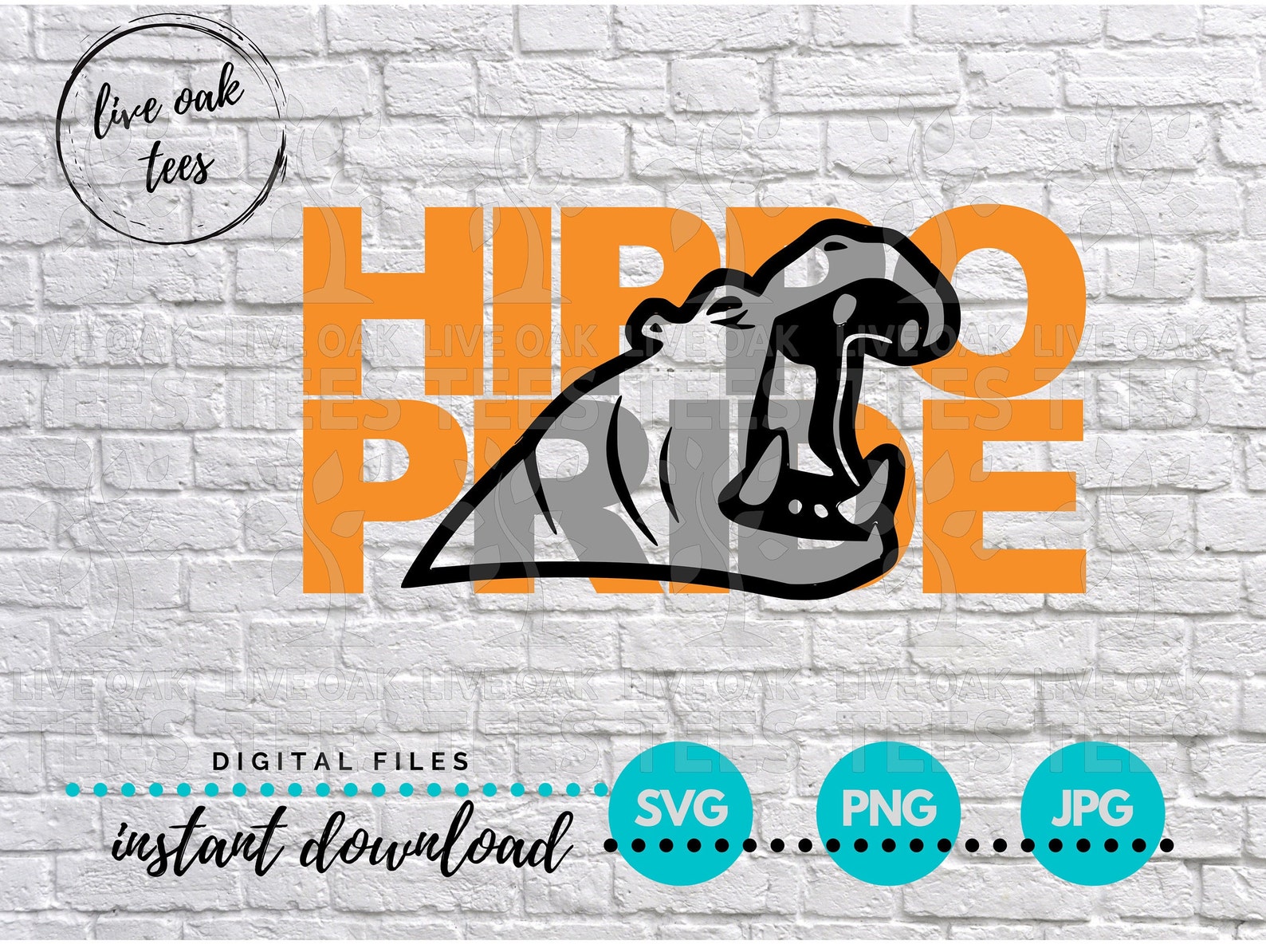 Hippo Pride Cutout SVG - Etsy