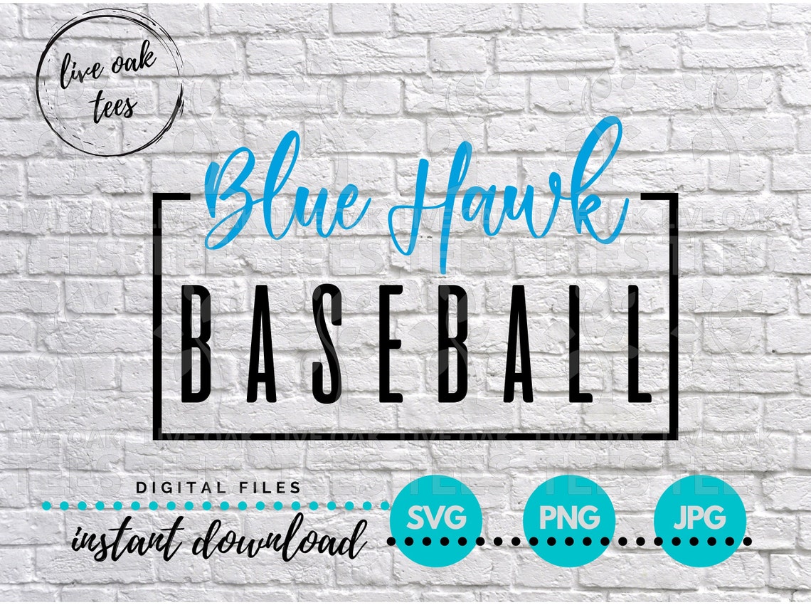 Blue Hawk BASEBALL SVG - Etsy