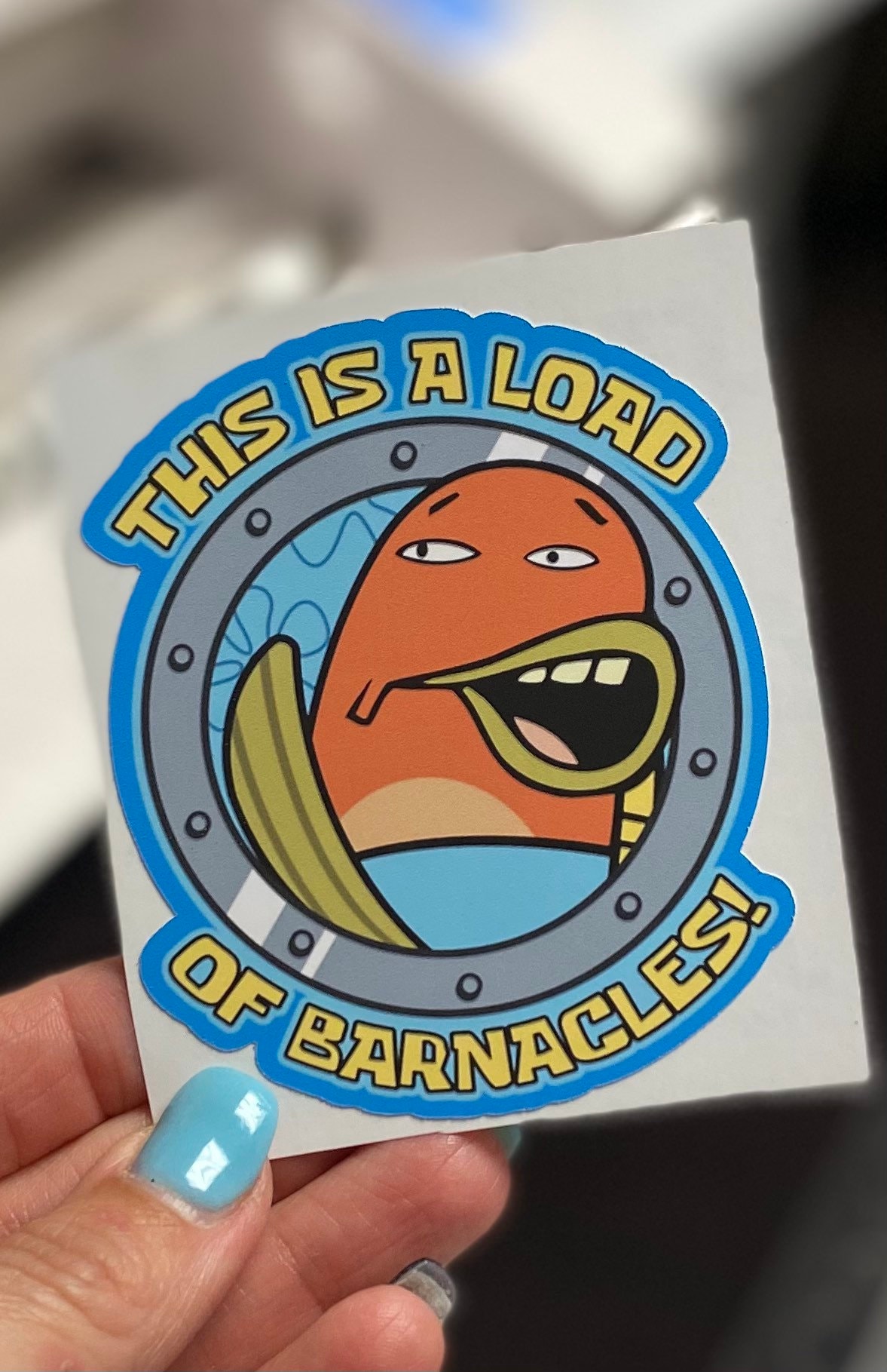 This is a Load of Barnacles Spongebob Vinyl Sticker - Etsy