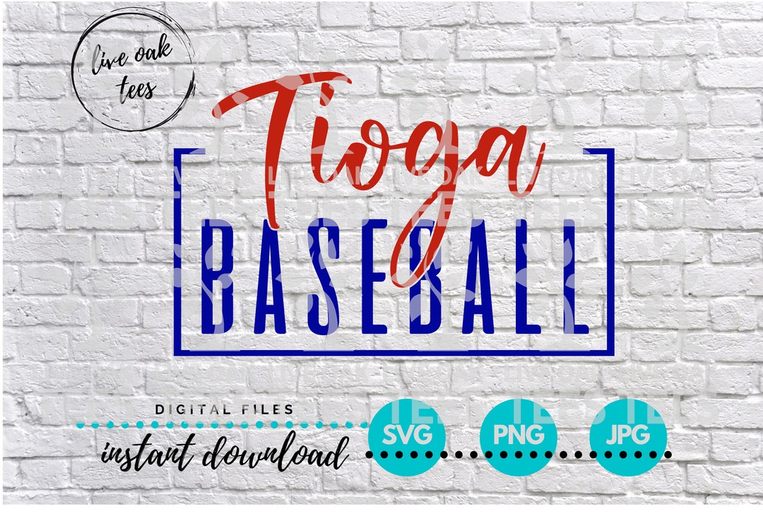 Tioga BASEBALL - SVG Cut File - Etsy