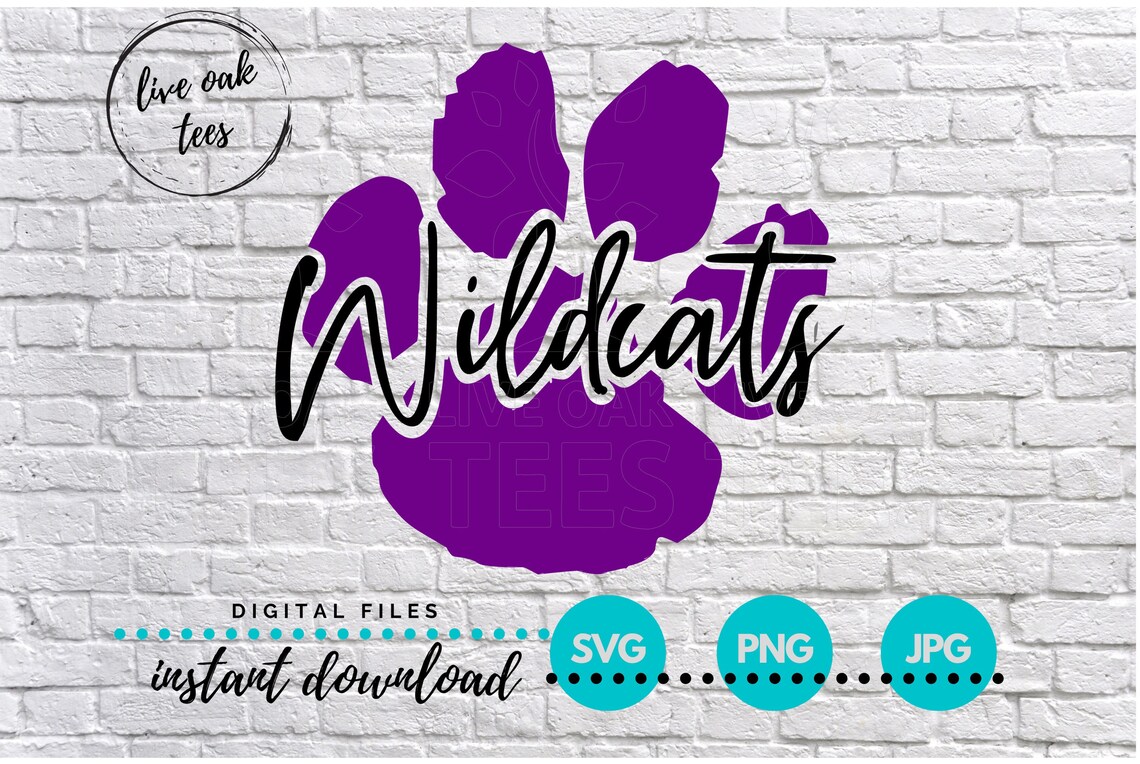 Wildcat Paw SVG | Etsy