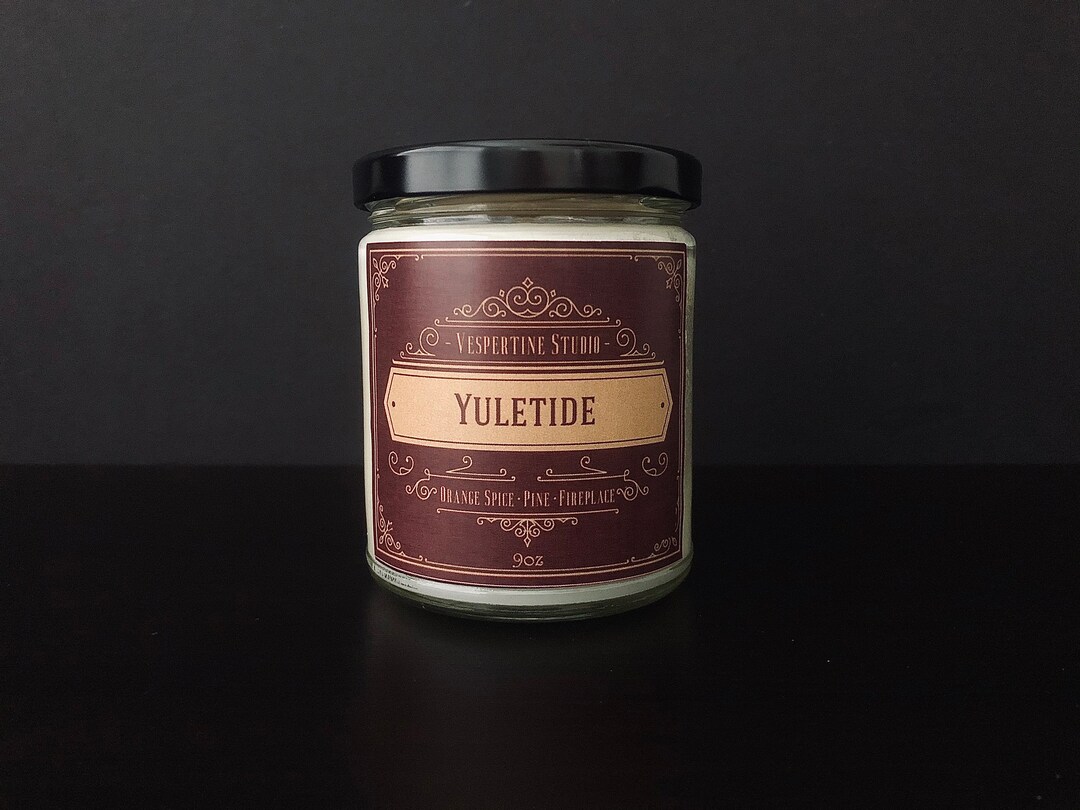 Yuletide | Scented Soy Candle | Orange Spice, Pine, Fireplace | 9 Oz ...