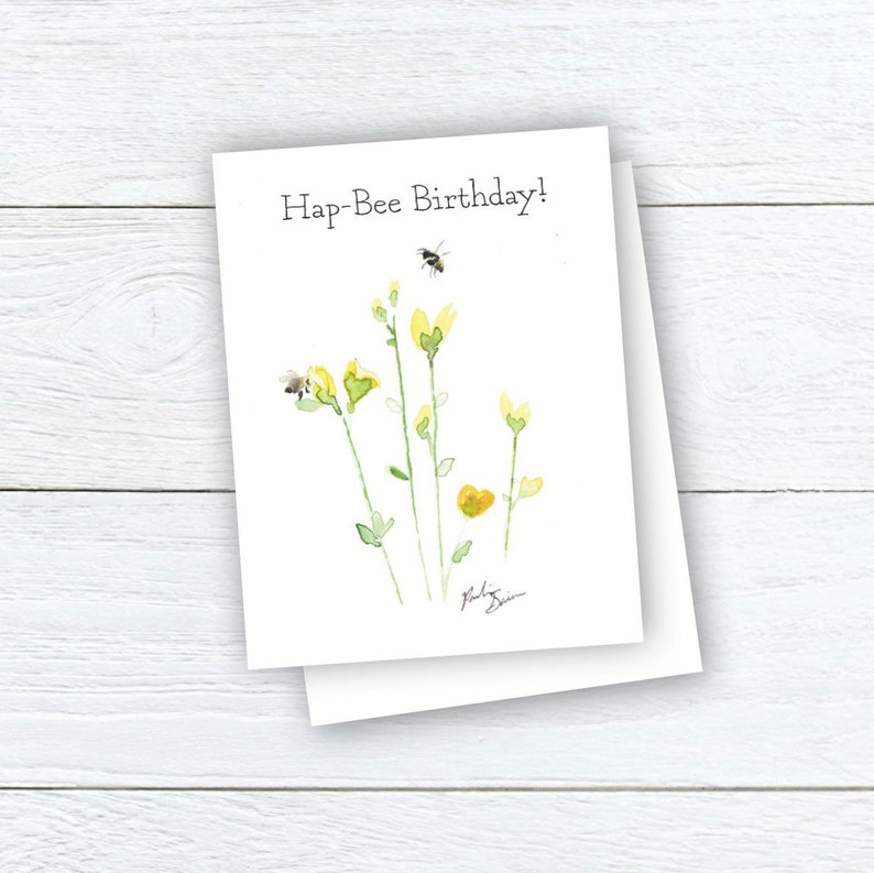 Hap-bee Birthday Greeting Card | Etsy