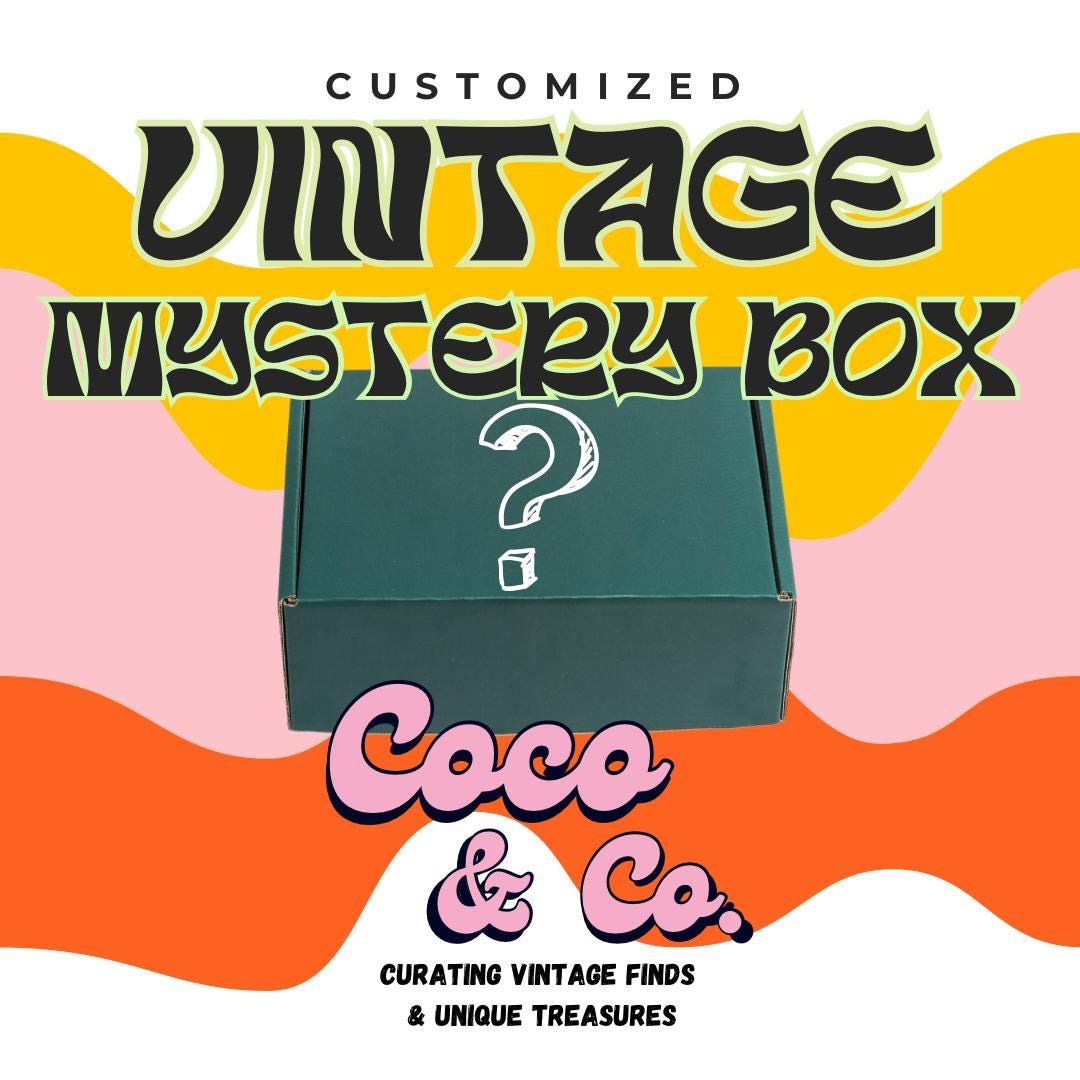 Curated Vintage Mystery Box: Personalized Thrift Finds - Etsy