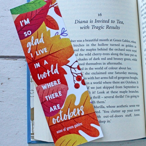 Anne of Green Gables Printable Bookmark Set Literary - Etsy