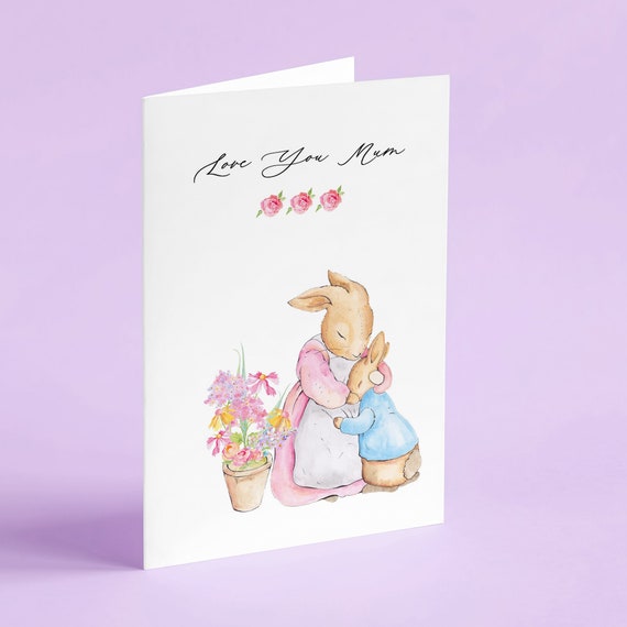 Peter Rabbit and Josephine Rabbit Mother's Day Card | Etsy UK