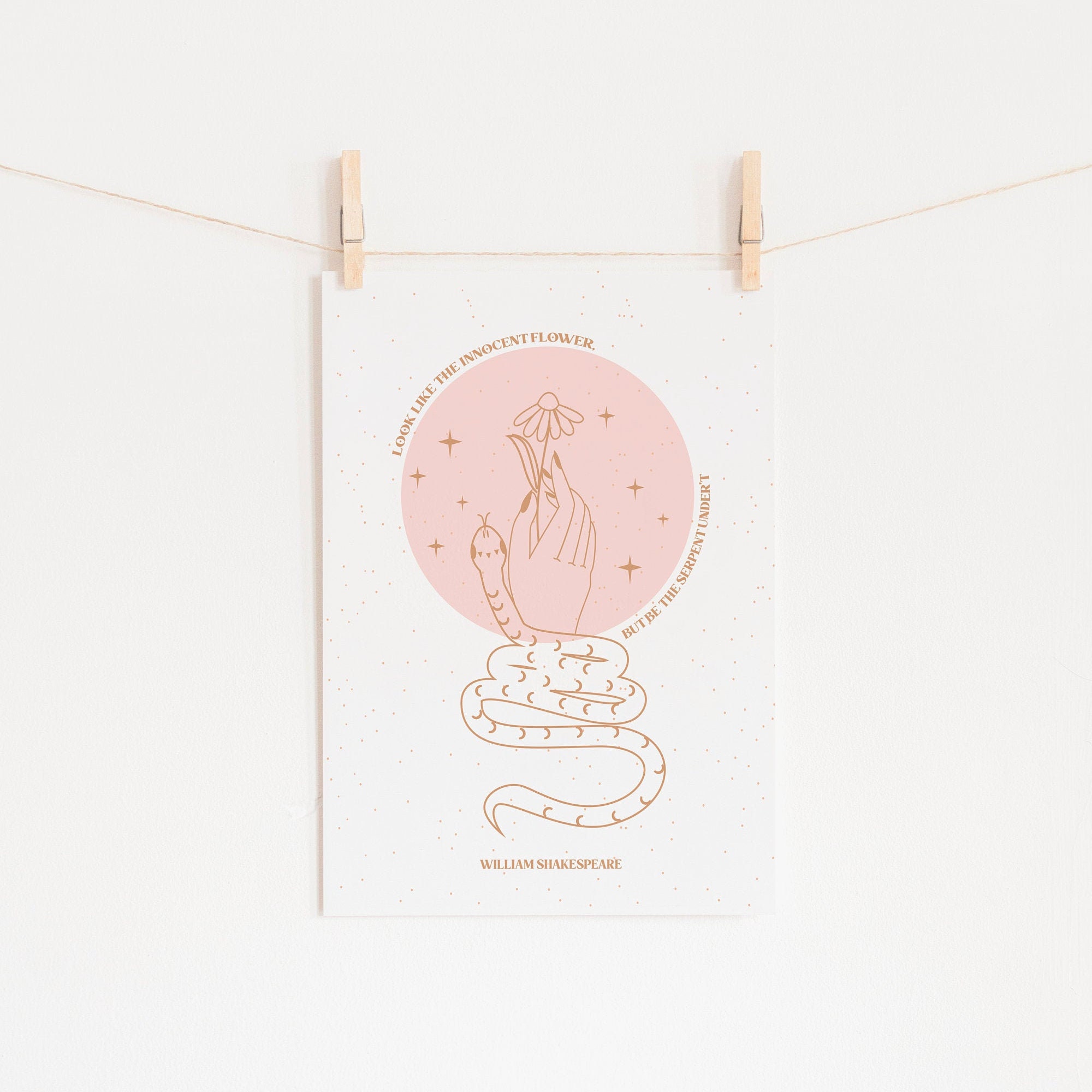 Macbeth - 'look Like the Innocent Flower' Print - Quote - Eco-friendly ...