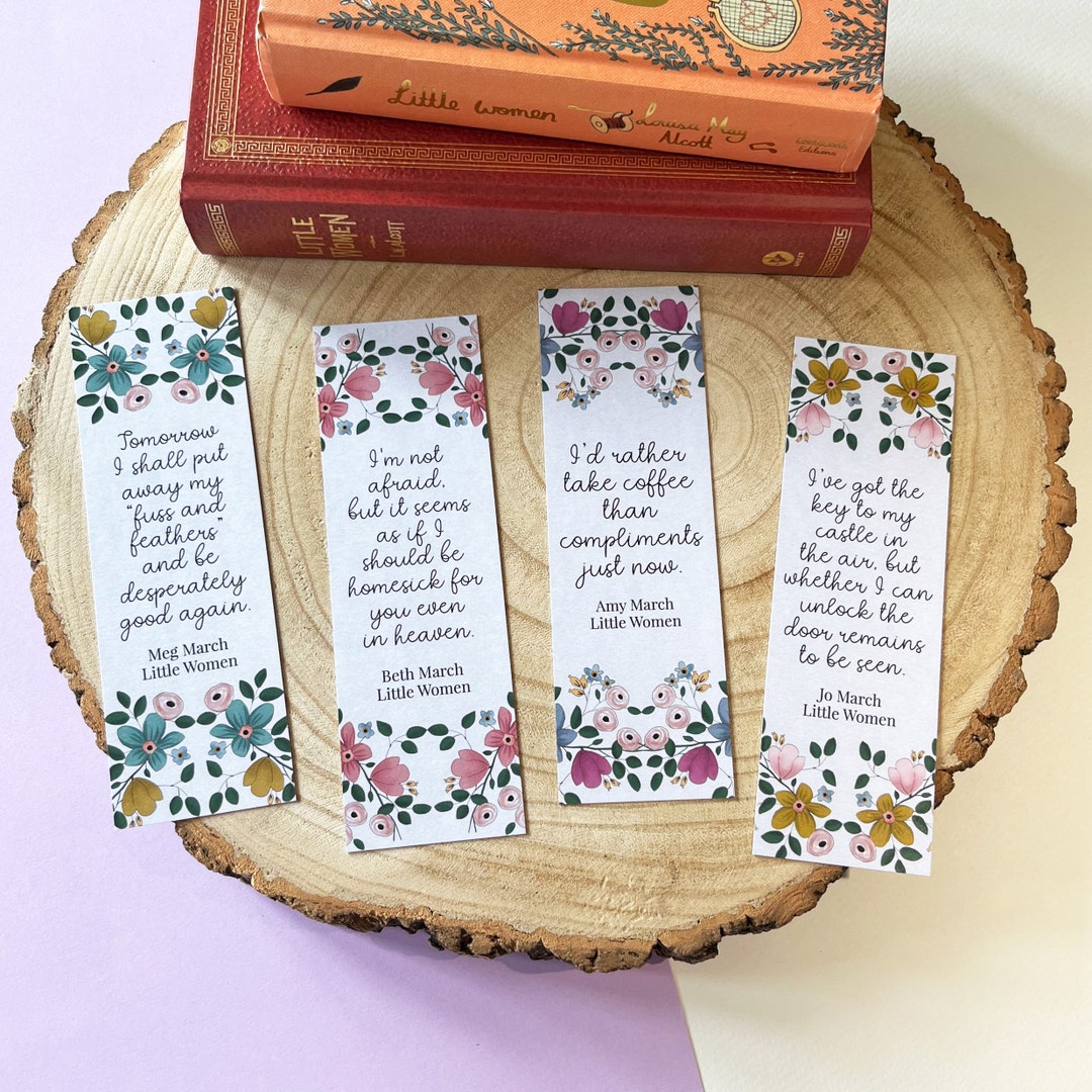 Little Women - March Sisters Bookmark Set - Louisa May Alcott ...