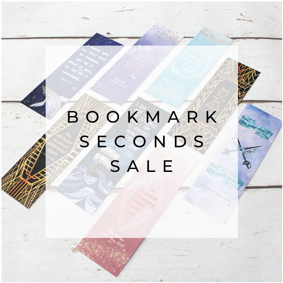 Bookmark Seconds Sale - Literary - Bookish - Book Quotes - Eco-friendly ...