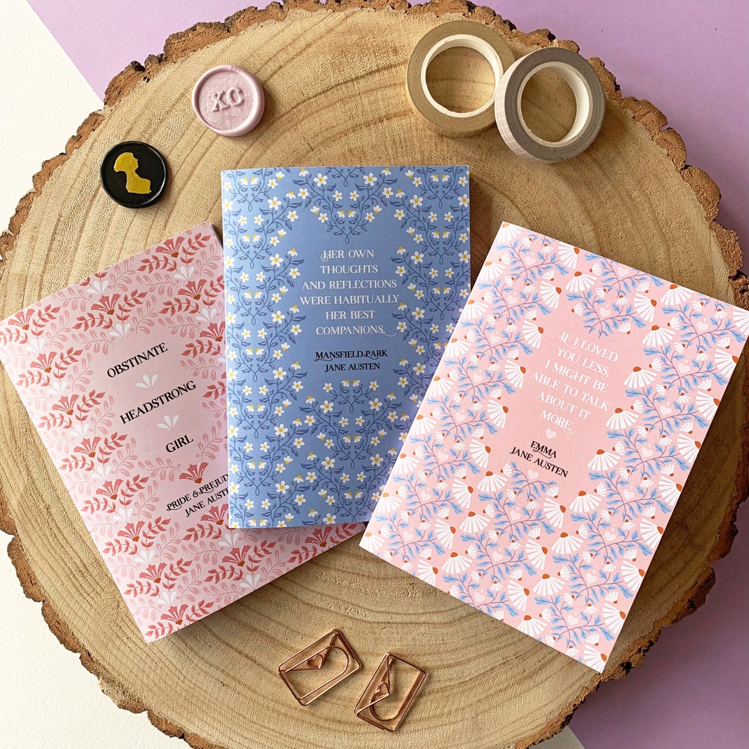 Jane Austen A6 Pocket Notebook Set - Pride and Prejudice / Emma ...
