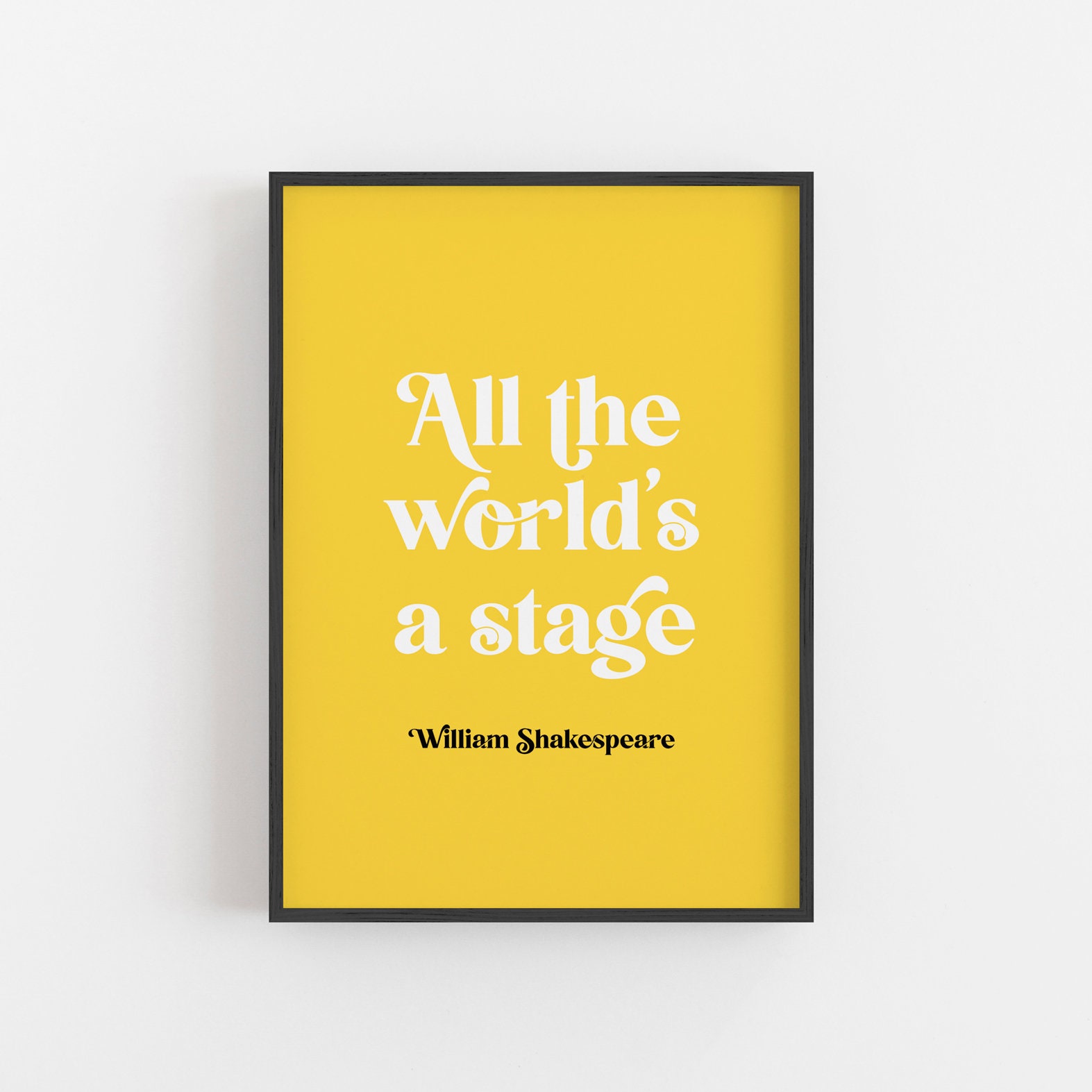 As You Like It - 'all the World's A Stage' Digital Print - Yellow ...