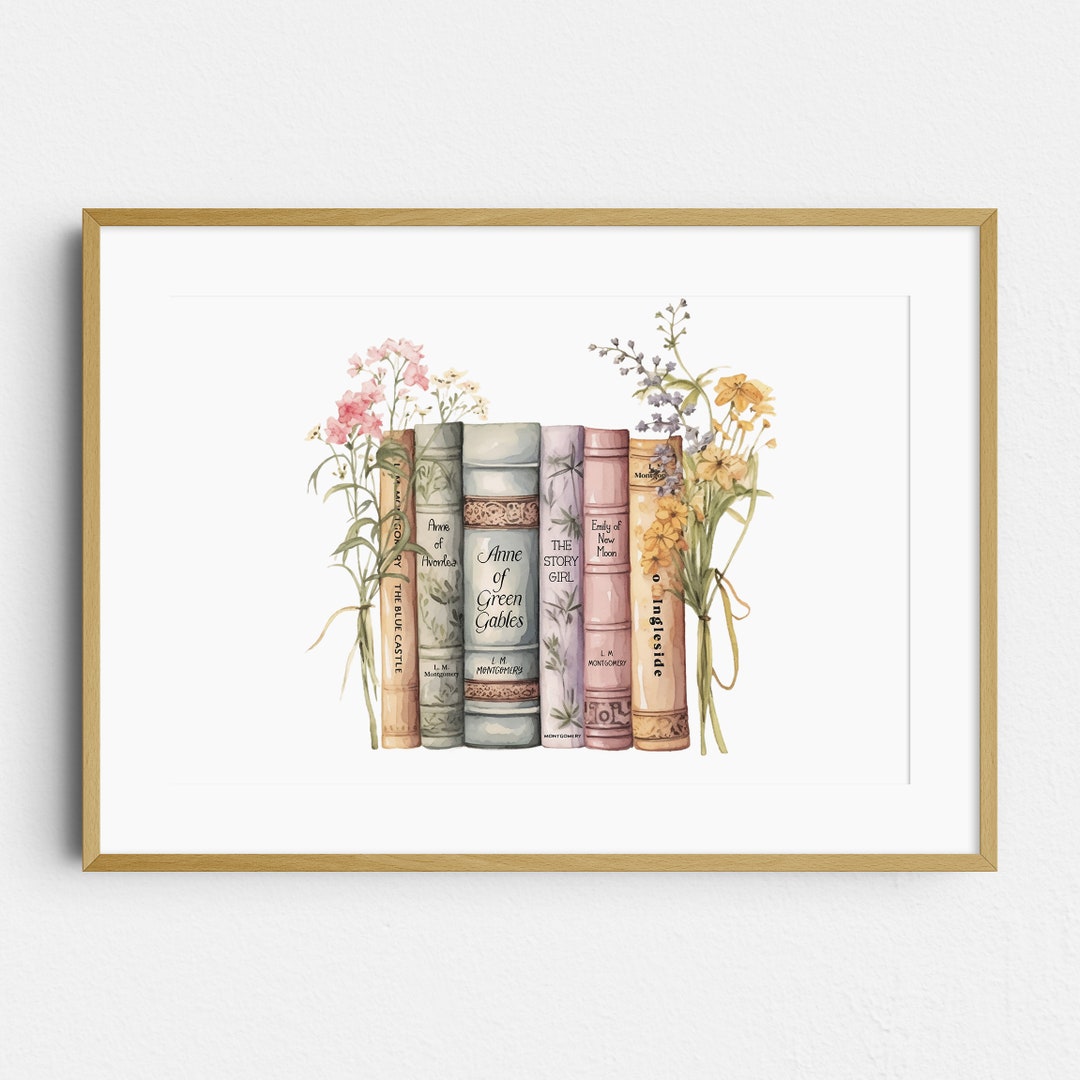 L. M. Montgomery Book Stack Print - Anne of Green Gables - Anne of ...