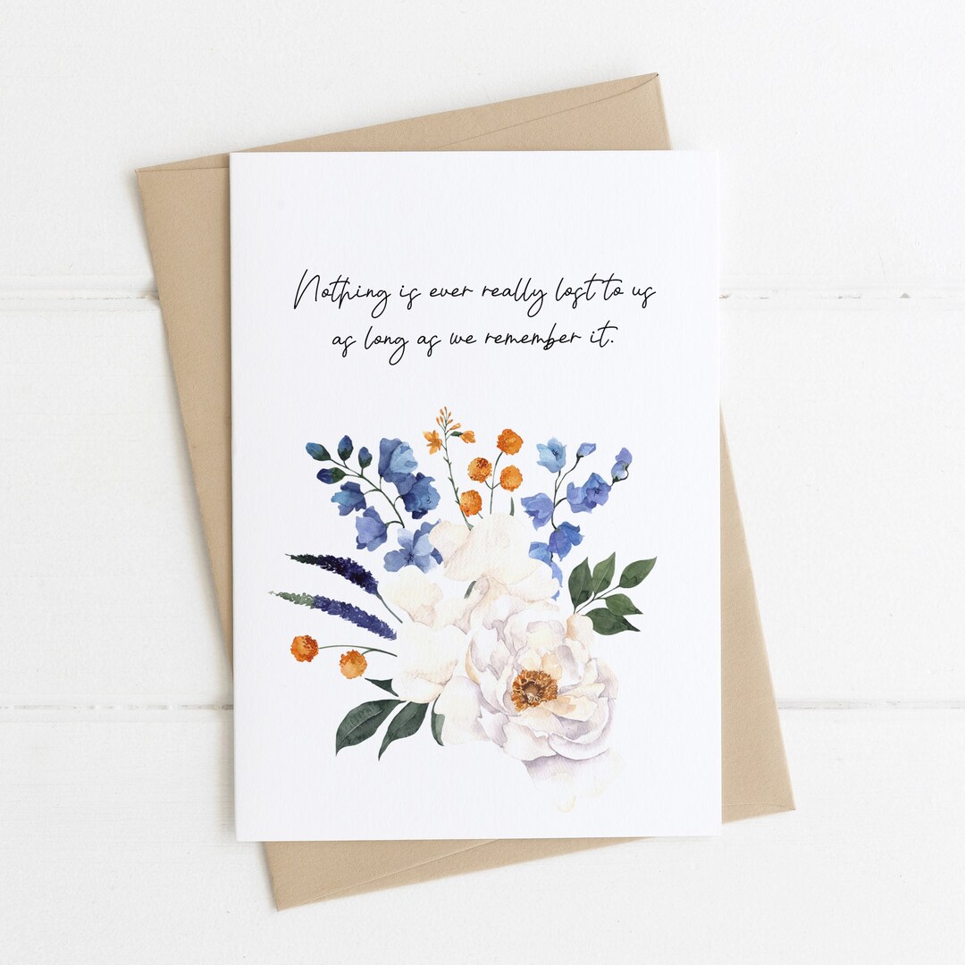 The Story Girl - 'nothing is Ever Really Lost' Literary Quote Card ...